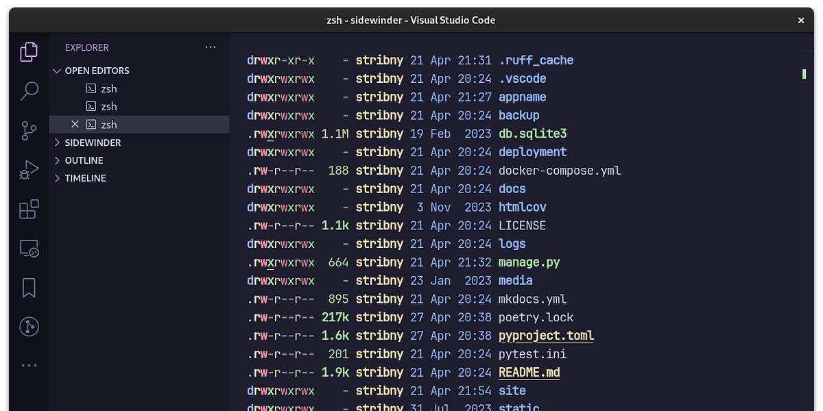 Terminal as an open editor in VSCode - by Petr Stribny