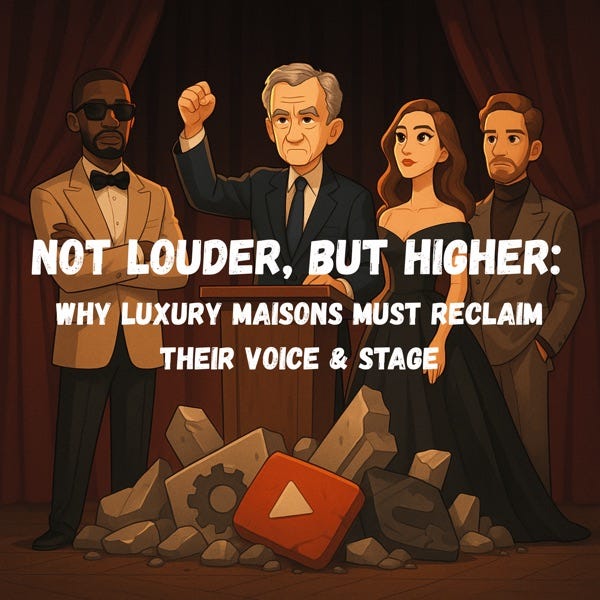 Not Louder, But Higher: Why Luxury Maisons must reclaim their Voice & Stage