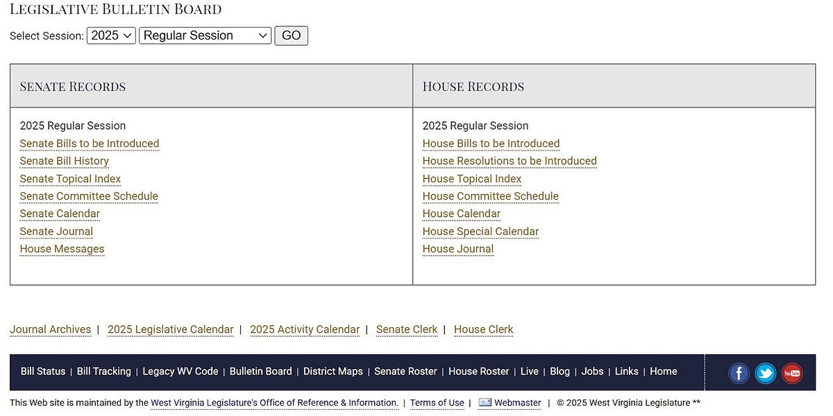 legislative bill tracking