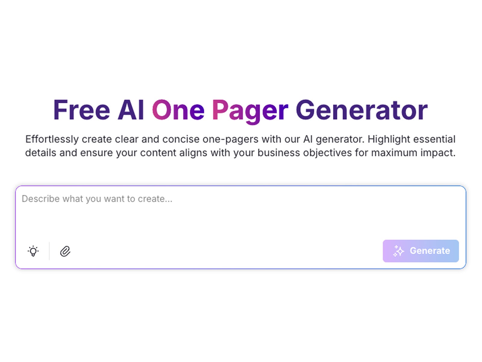 Micro SaaS Idea: Smart One-Pager Generator with Instant Design