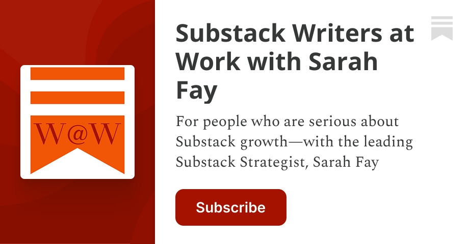 Substack Writers at Work with Sarah Fay | Sarah Fay, PhD | Substack