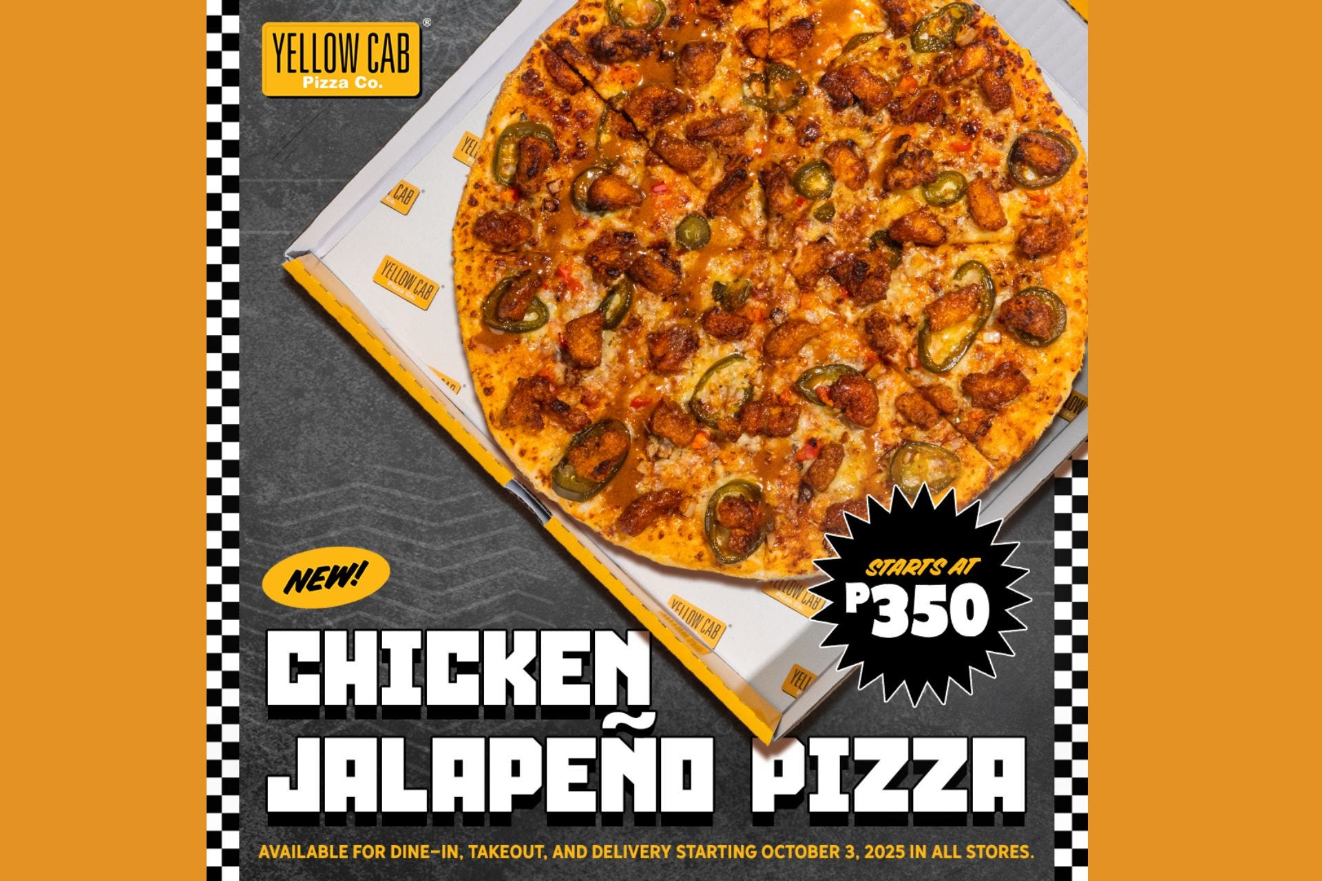 You can still enjoy Yellow Cab's limited-time Chicken Jalapeño Pizza