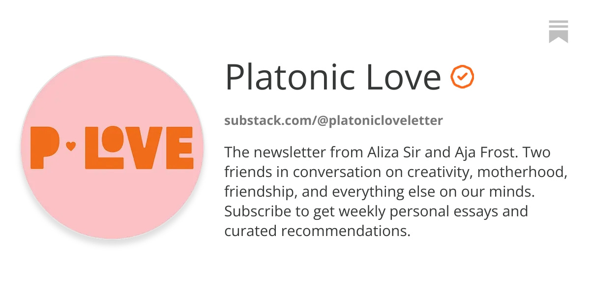 Platonic Love | Substack