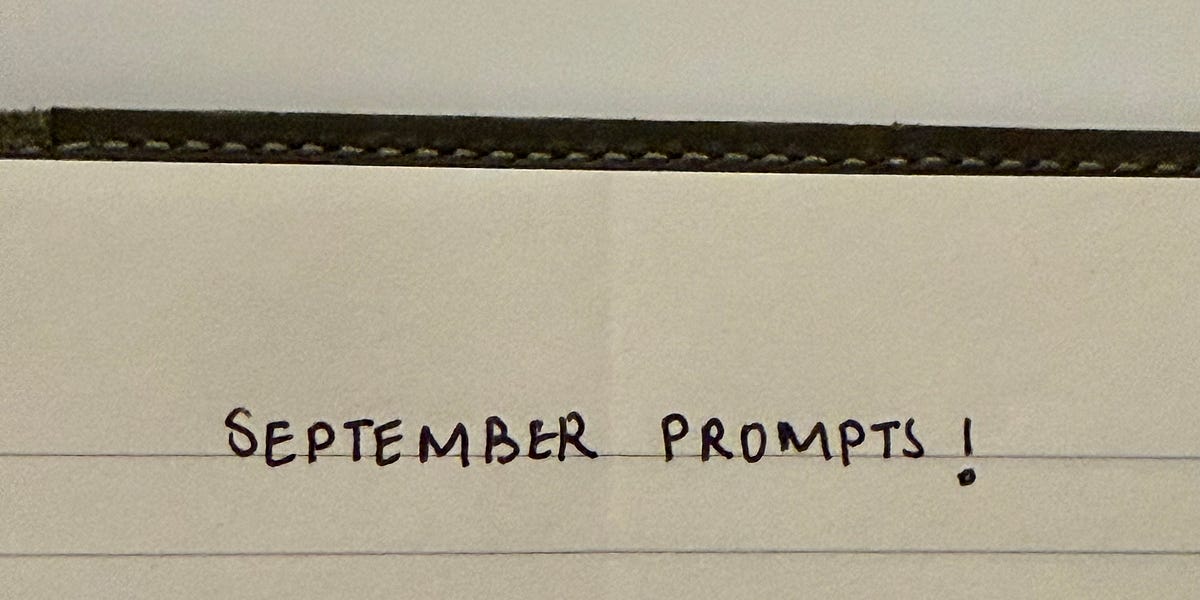 September Journal Prompts - by kriti sachan