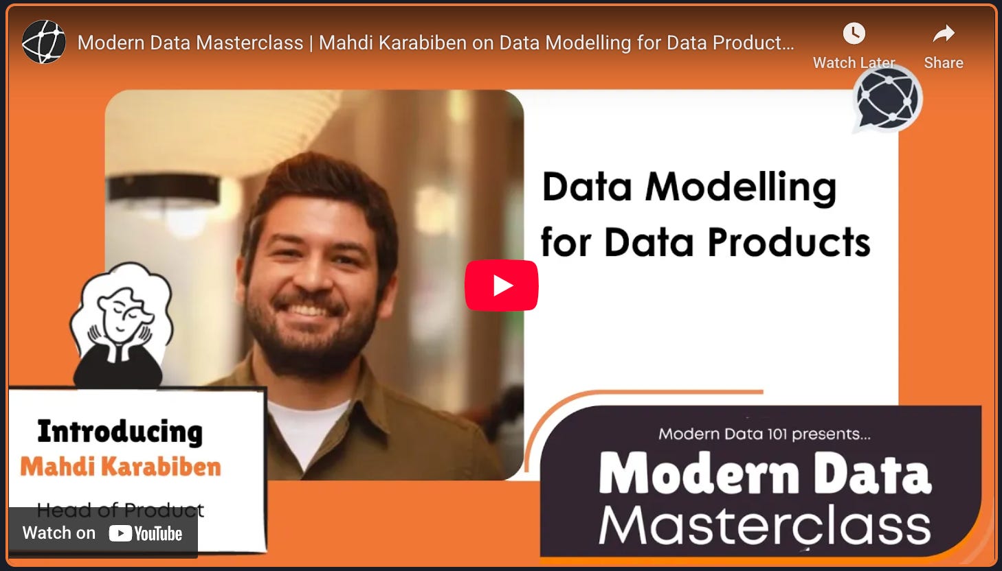 Data Modelling for Data Products | Modern Data Masterclass by Mahdi Karabiben