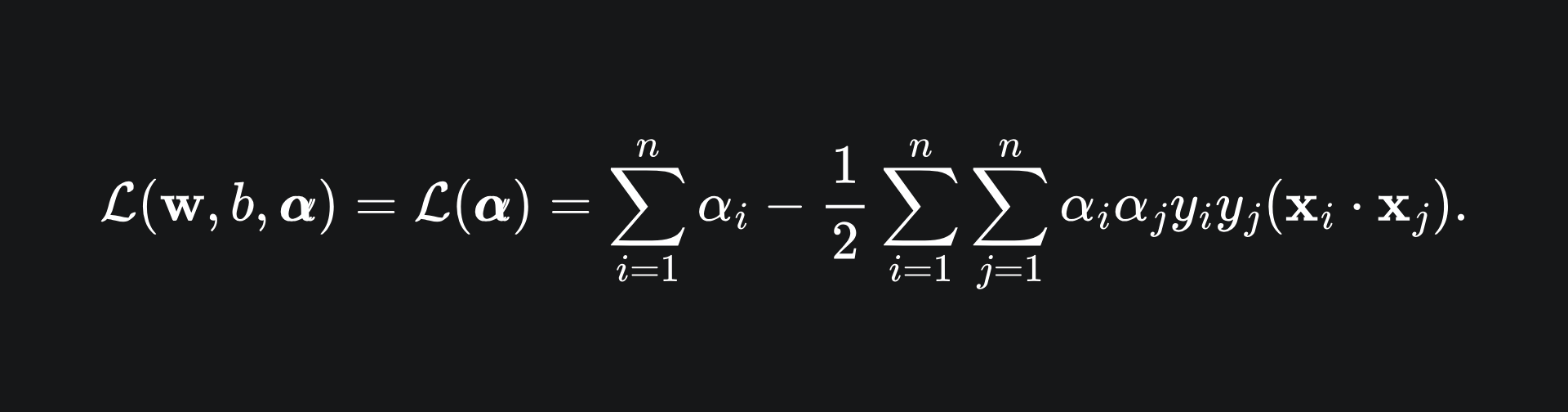 Optimising the Support Vector Machine using Lagrange multipliers (step ...