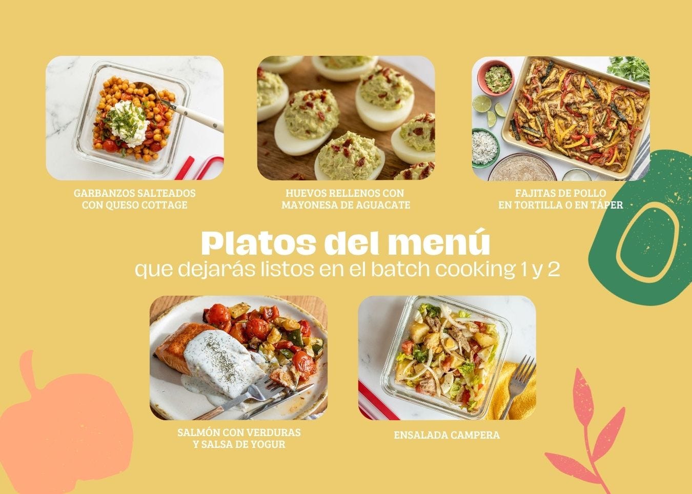 🌮Menú semanal y Batch Cooking para volver a la rutina