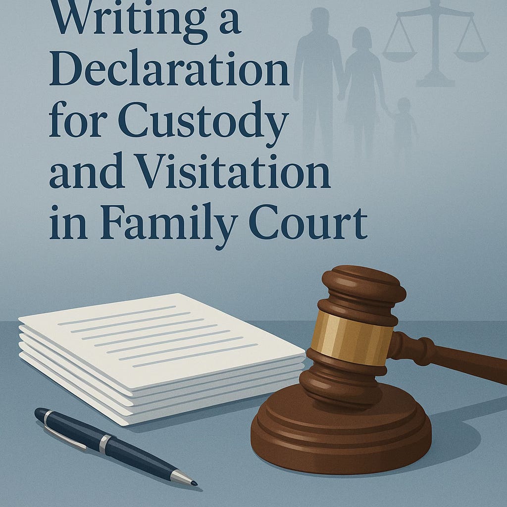 Writing a Declaration for Custody and Visitation in Family Court