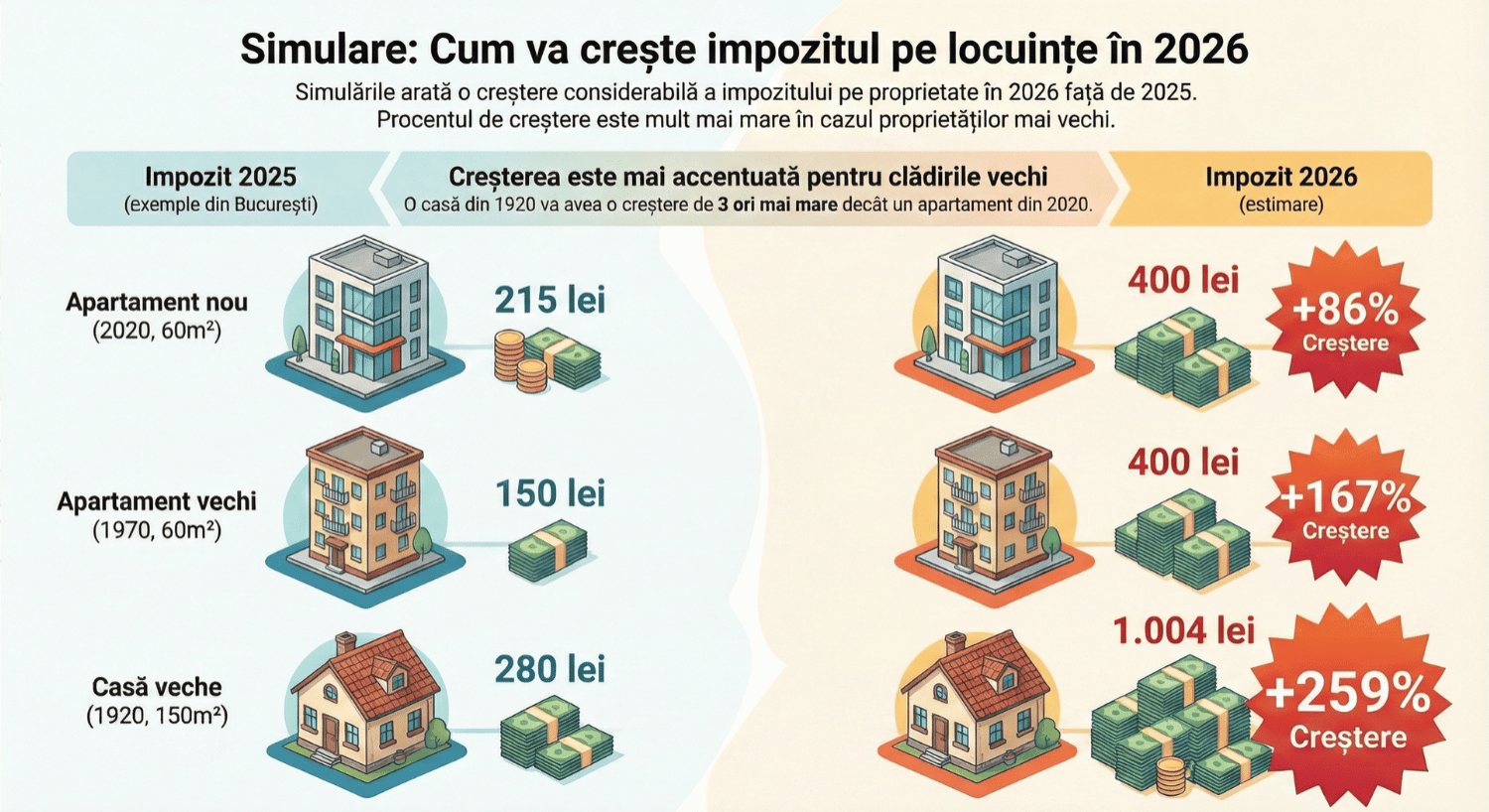 Impozit pe casă în 2026 - by Daniel Popescu - Patru Pereți