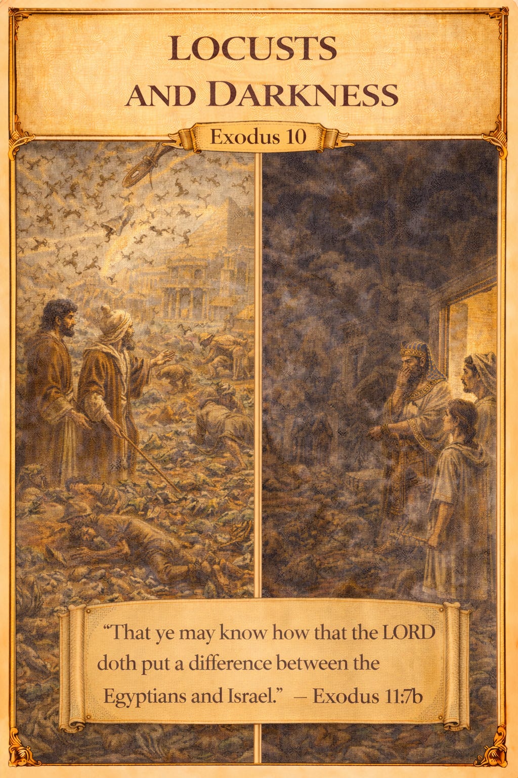 Exodus 10 — The Plagues of Locusts and Darkness
