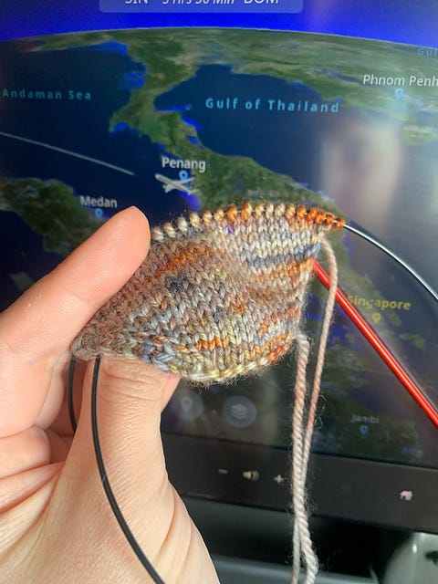 Knitting and Travelling - by Jane Carr
