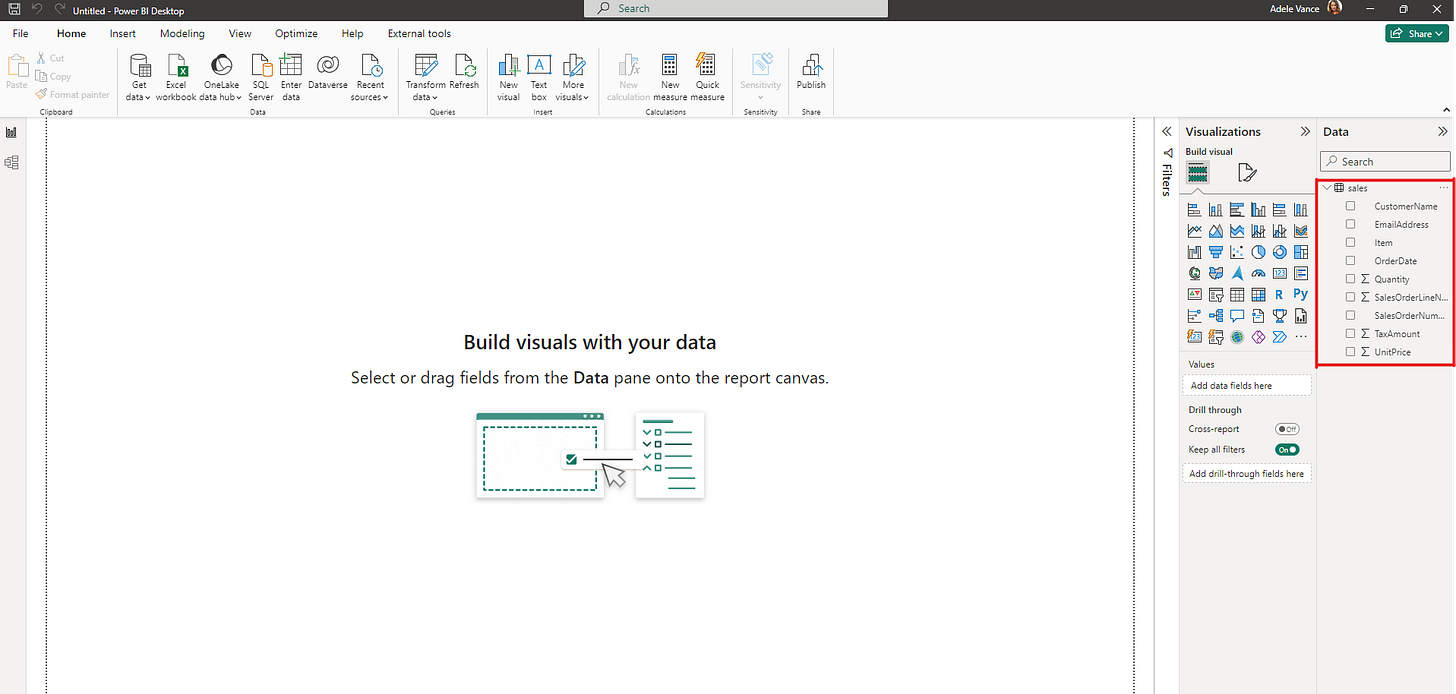 Linking MS Power BI to Microsoft Fabric Lakehouse