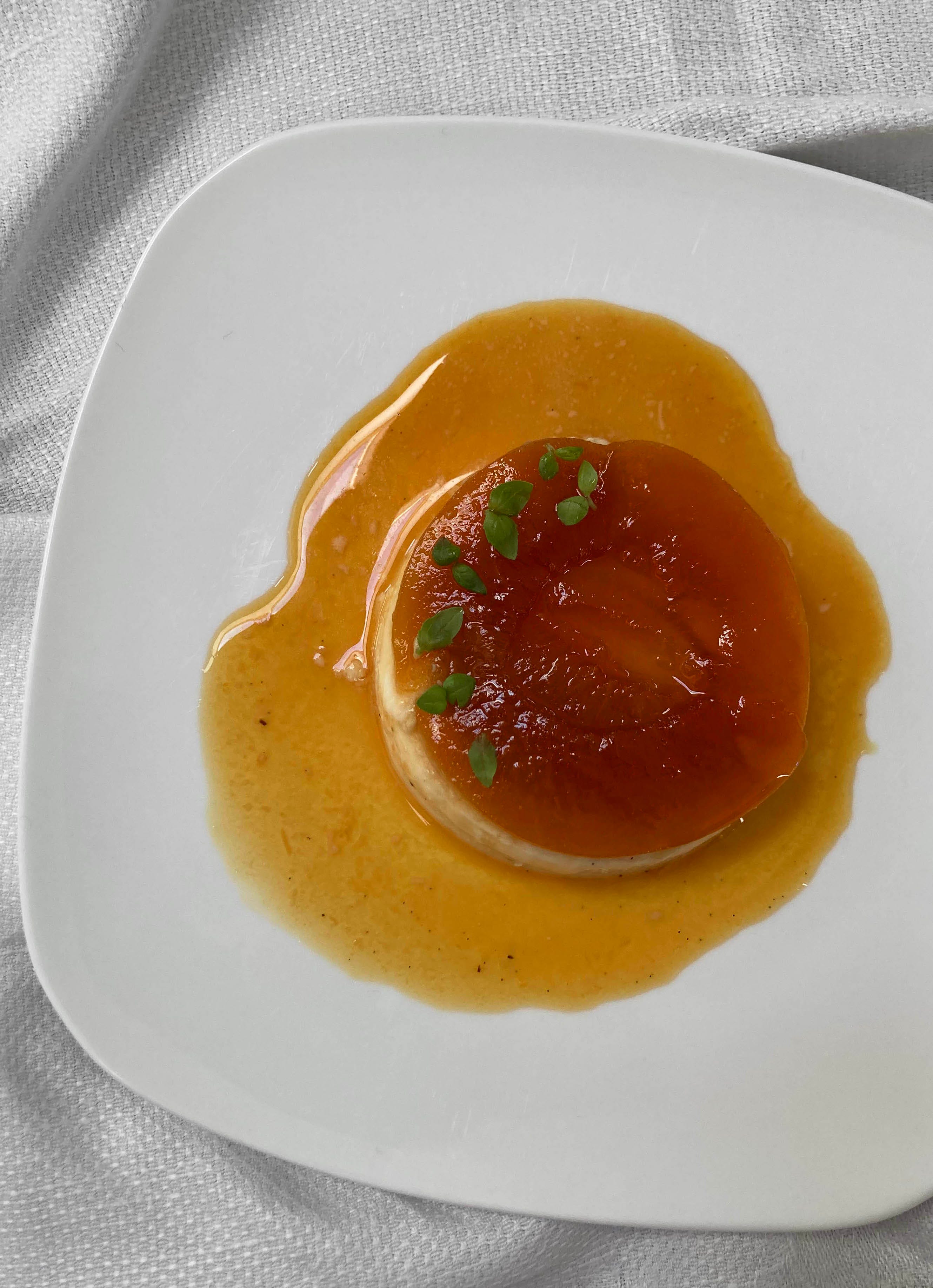 Kitchen Project #24: Peach creme caramel - by Nicola Lamb