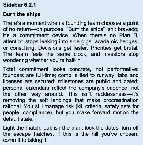 Venture Capital for Life Scientists, Chapter 6