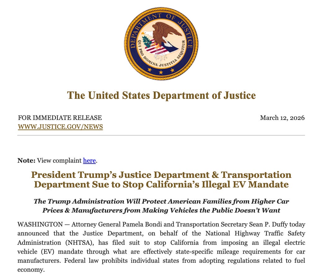 A sharp warning in an ordinary news release: "President Trump’s Justice ...