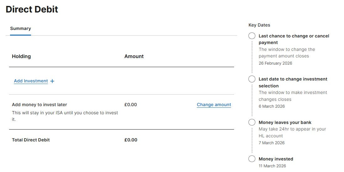 How to: Setting up a direct debit with Hargreaves Lansdown