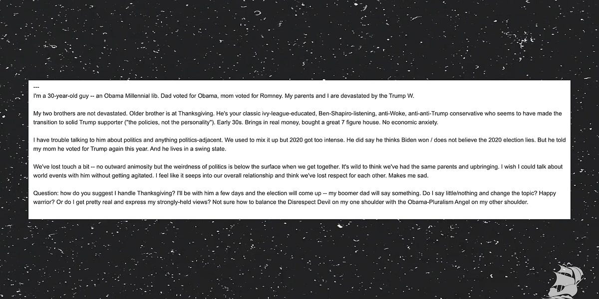 Surviving a MAGA Thanksgiving - by Tim Miller - The Bulwark