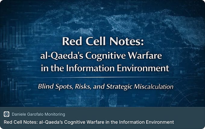 Daniele Garofalo (@danielegarofalo): "“Red Cell Notes: al-Qaeda’s ...