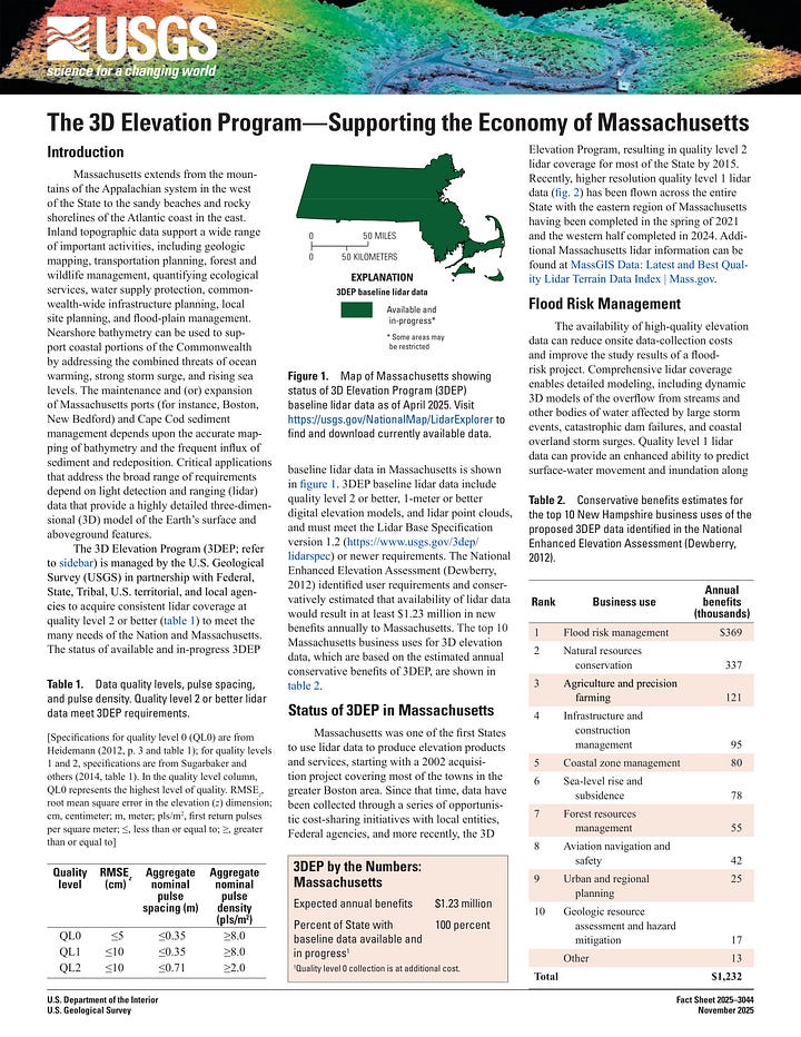 The 3D Elevation Program—Supporting The Economy Of Massachusetts [USGS]