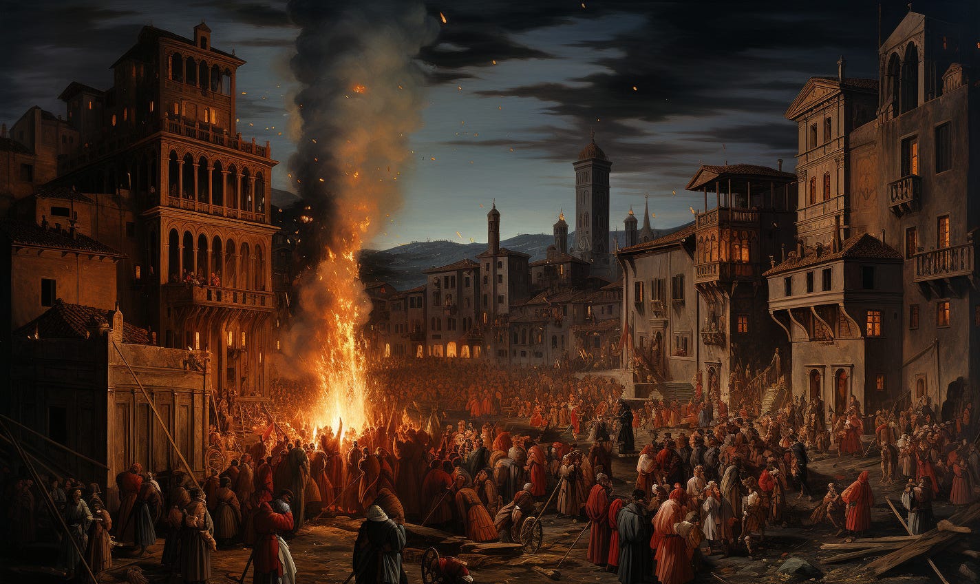 The Bonfire of the Vanities: A Dark Chapter in Renaissance History