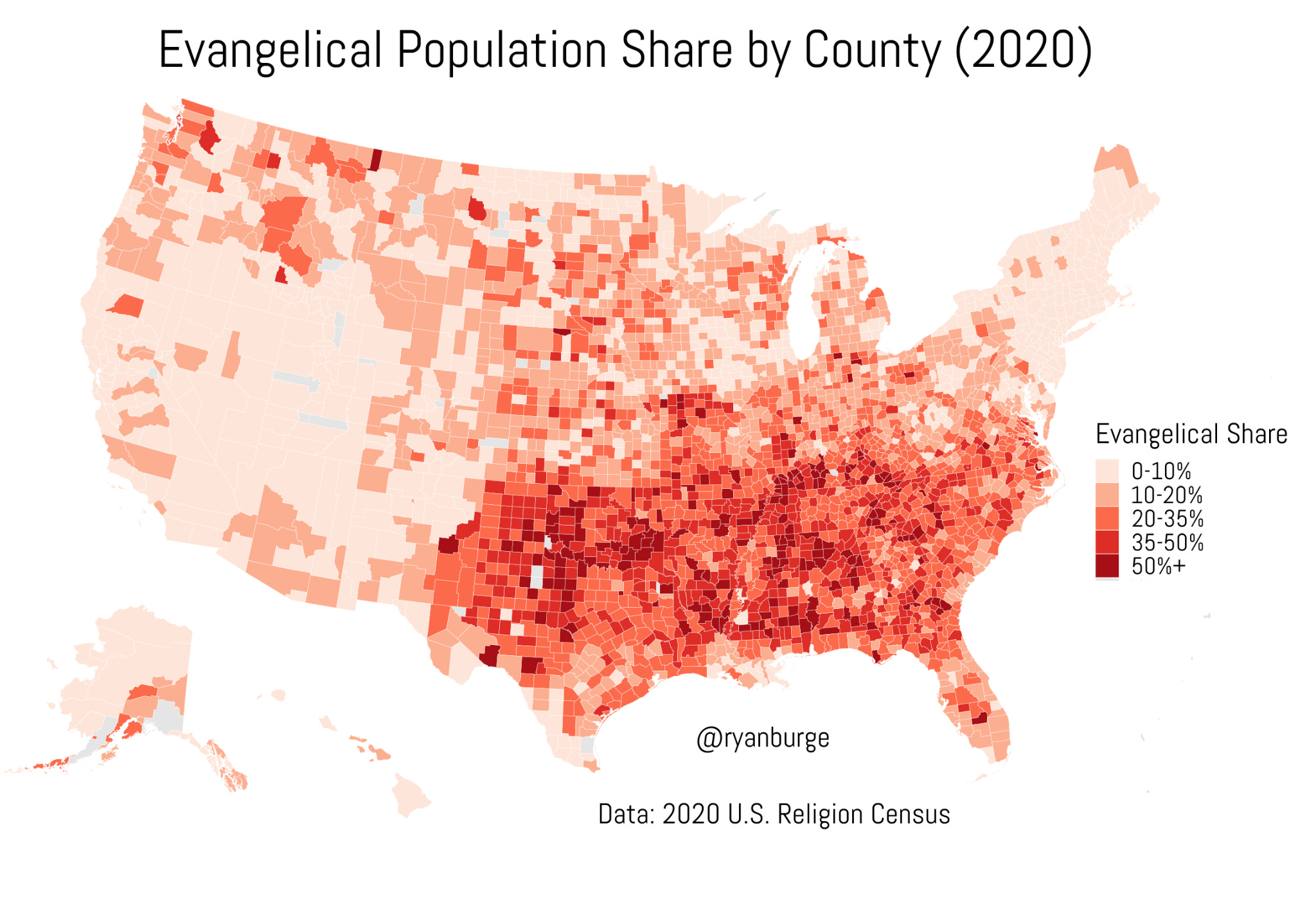 Where the Evangelicals Are (And Where They Aren’t)