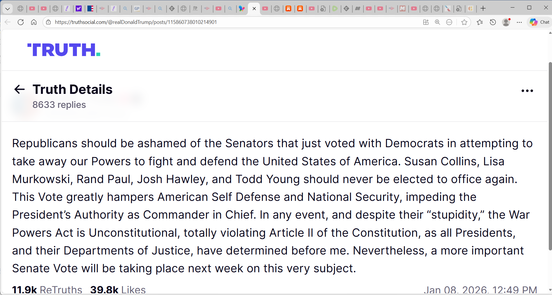 What the hell is wrong with these five Republican US senators? who ...