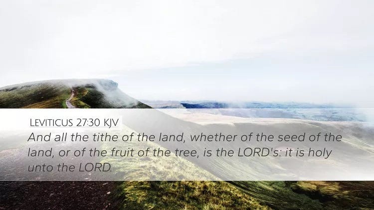 What Does Leviticus 27:30 Mean? - biblestudy