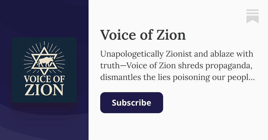 Voice of Zion | Yonah E | Substack