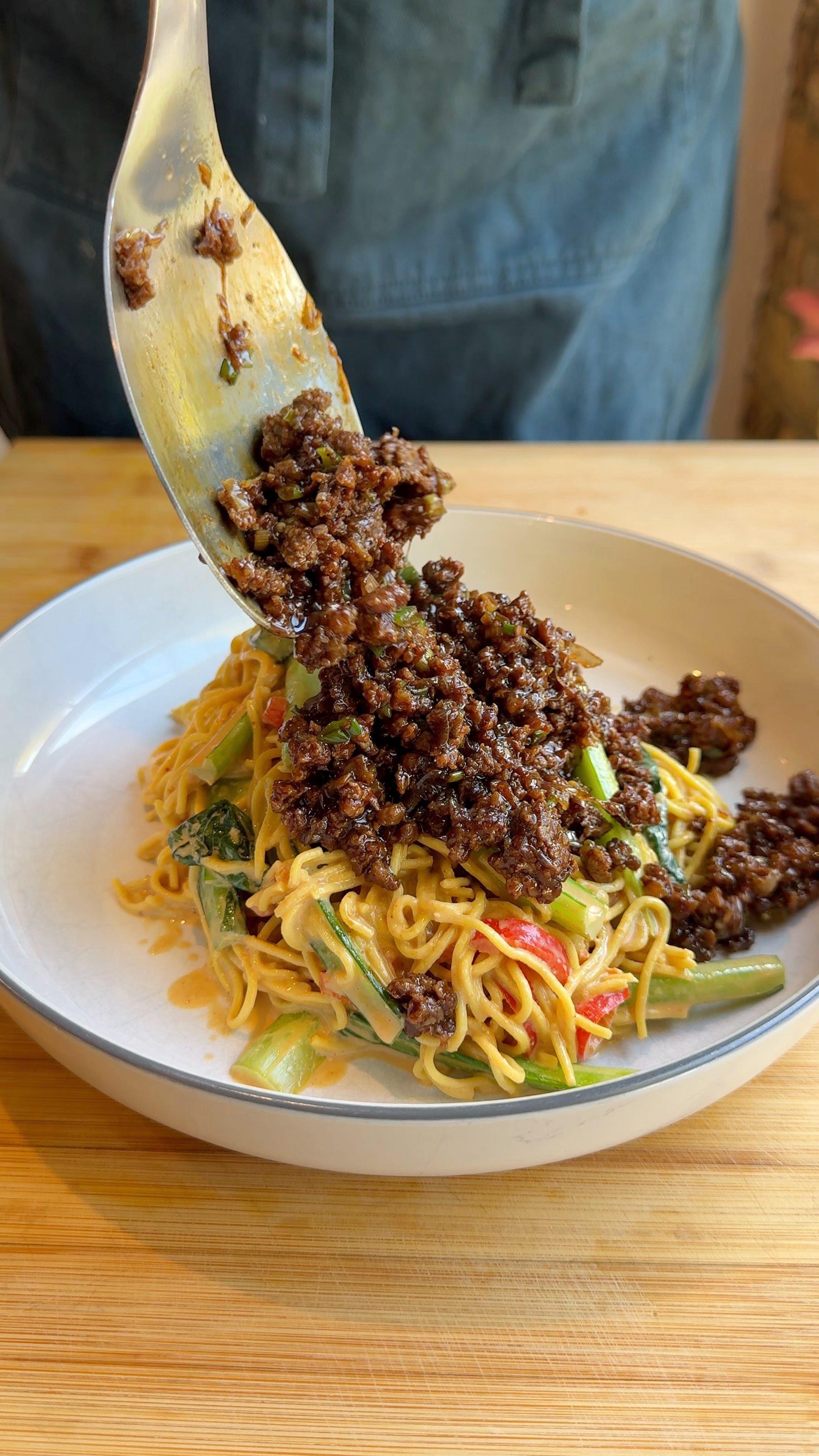 Sticky beef with sesame noodles - Chef Anna Frazer