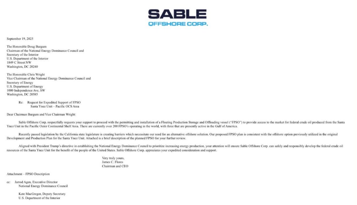 Sable Offshore Is Running a Duel Track