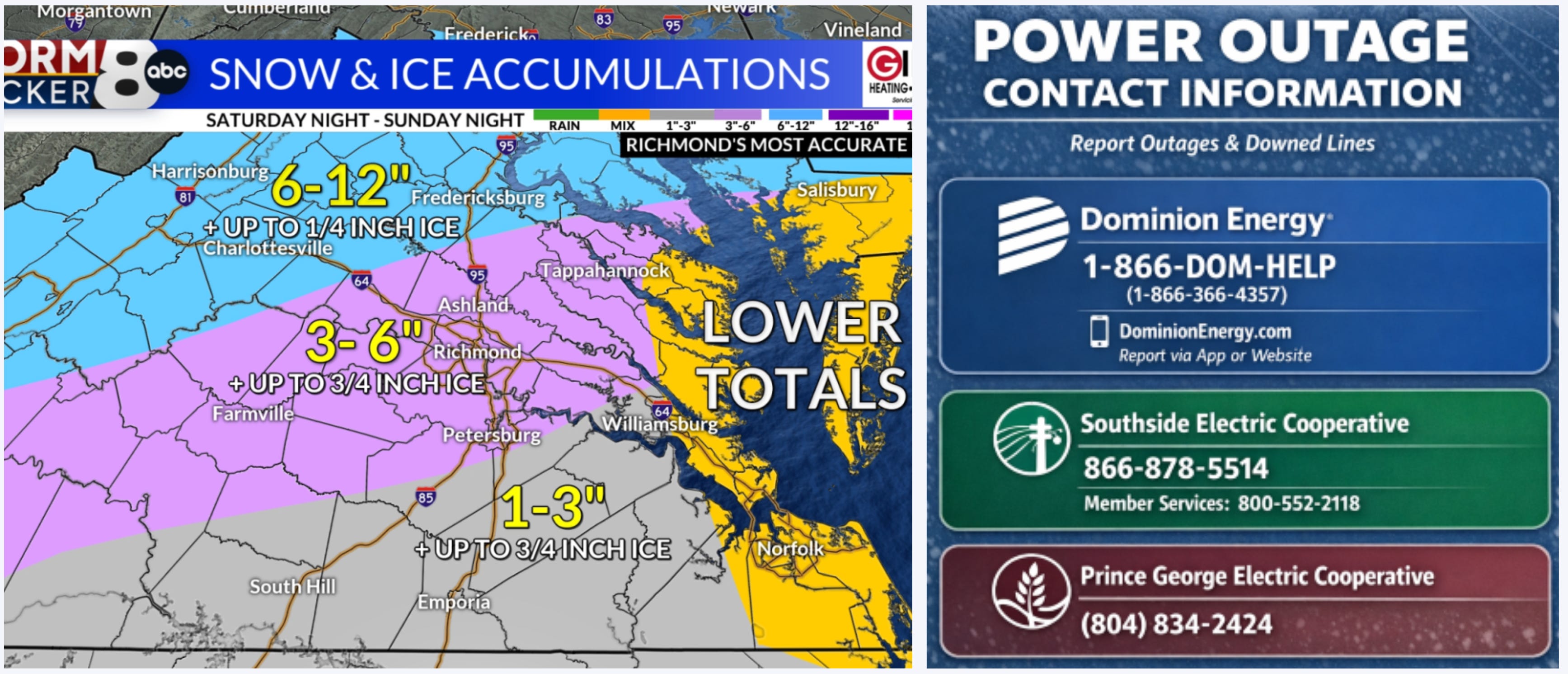 ☃️ Winter Snow Storm ︎ Info #Virginia