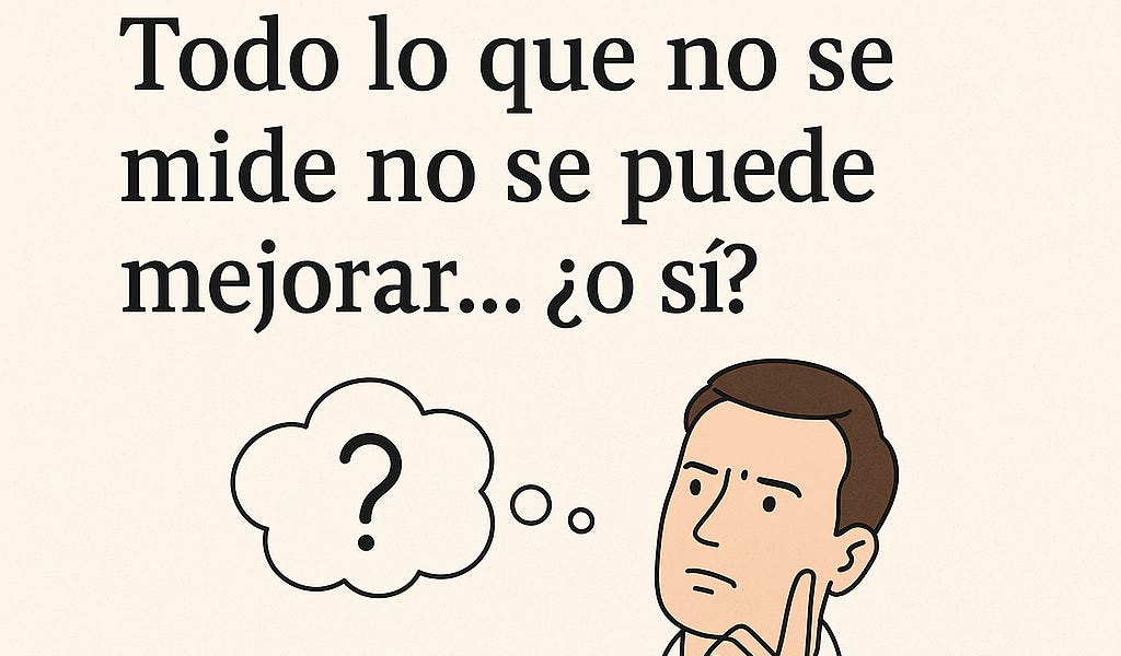 Todo lo que no se mide no se puede mejorar... ¿o si?
