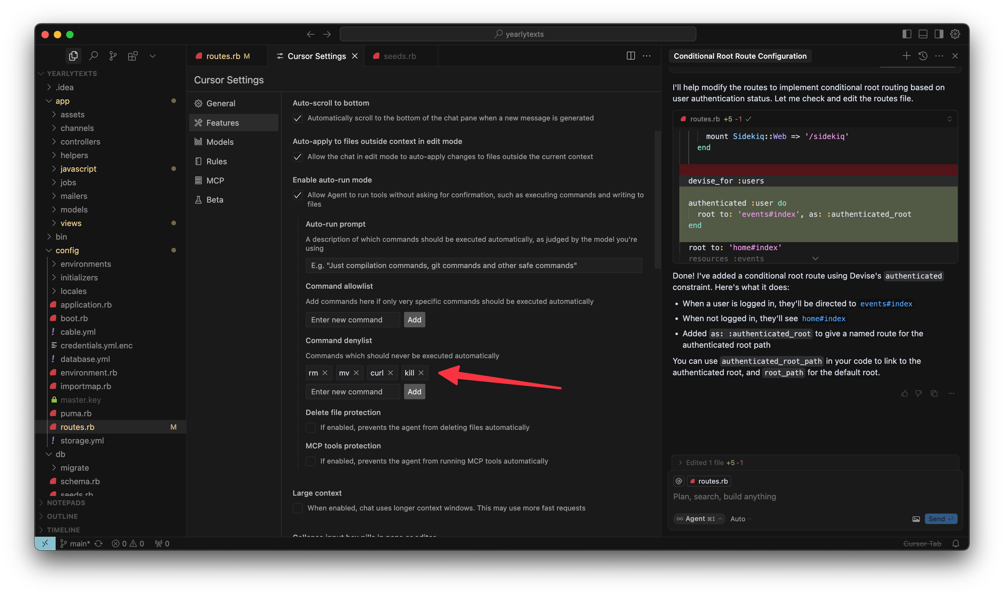 How to use Cursor Agent in Yolo mode (safely)