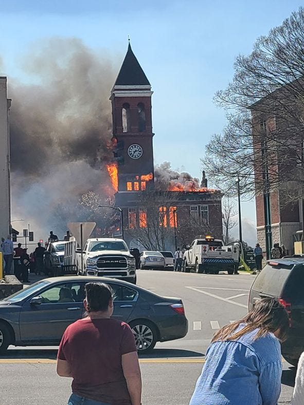 Floyd's historic courthouse gutted by fire Monday; everyone's safe. 12 ...
