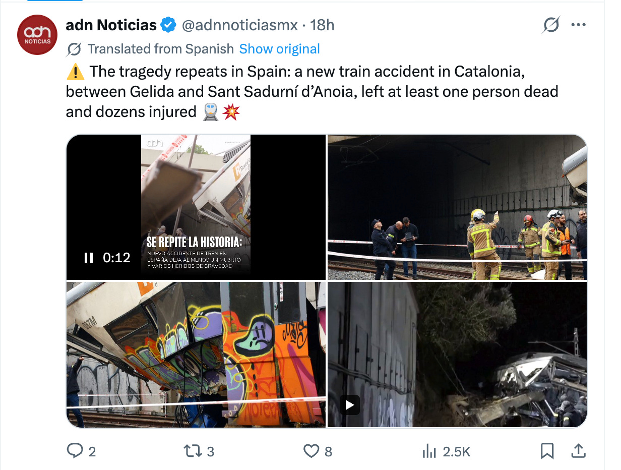 Fourth Railway Accident In Spain In Less Than A Week: Reports Of ...