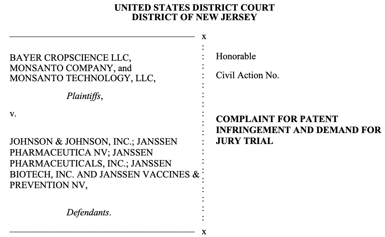 Monsanto Sues Pfizer, Moderna, and Johnson & Johnson Over Alleged Theft ...