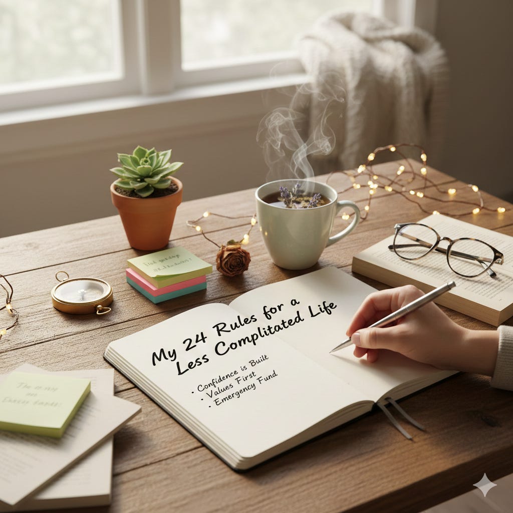 My 24 rules for a less complicated life - by EchoFrame
