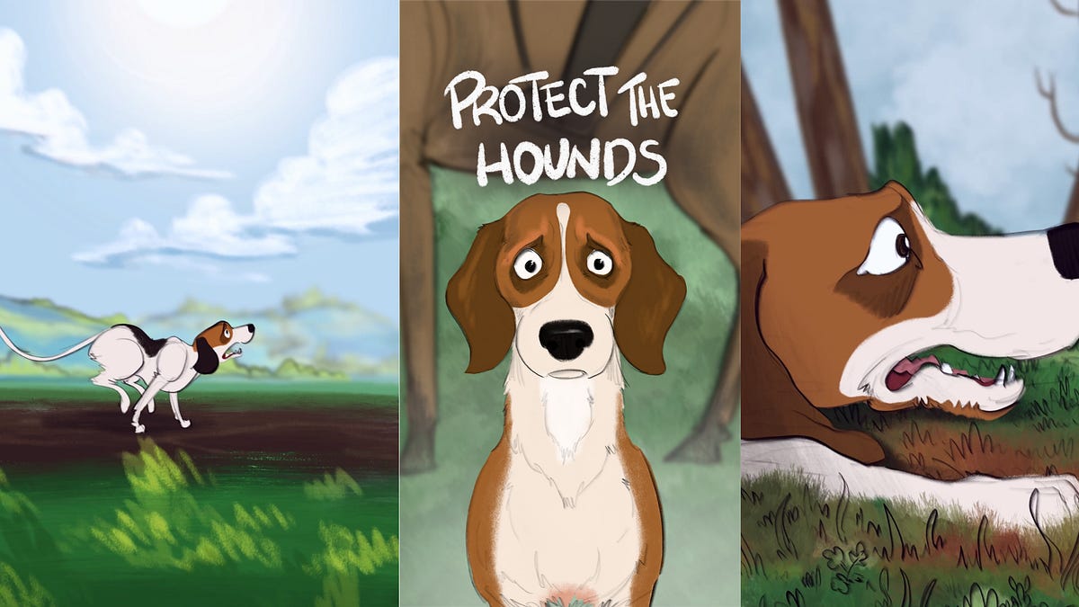 Viral animation uncovers the shocking mistreatment of foxhounds
