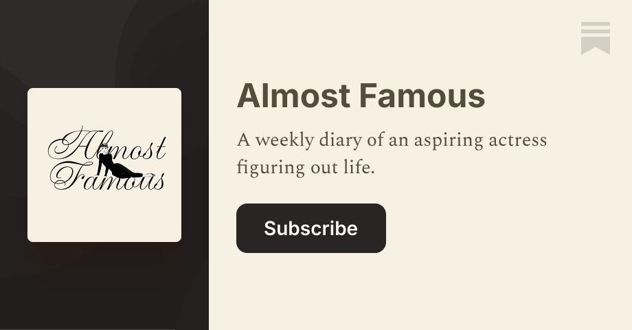 Almost Famous | 𝜗ৎ Audrey 𝜗ৎ | Substack