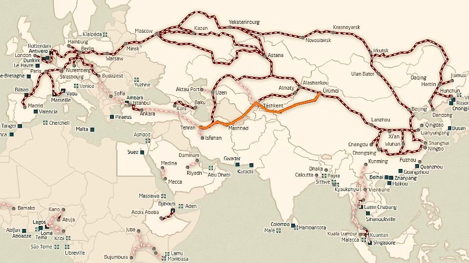 China-Iran Rail Corridor Defies West’s Maritime Rule