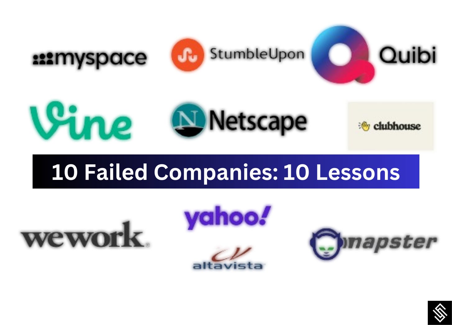 10 Failed Companies: 10 Lessons - by The Startup Guy