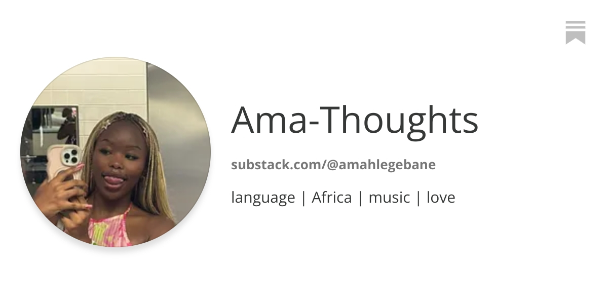 Amahle Gebane | Substack