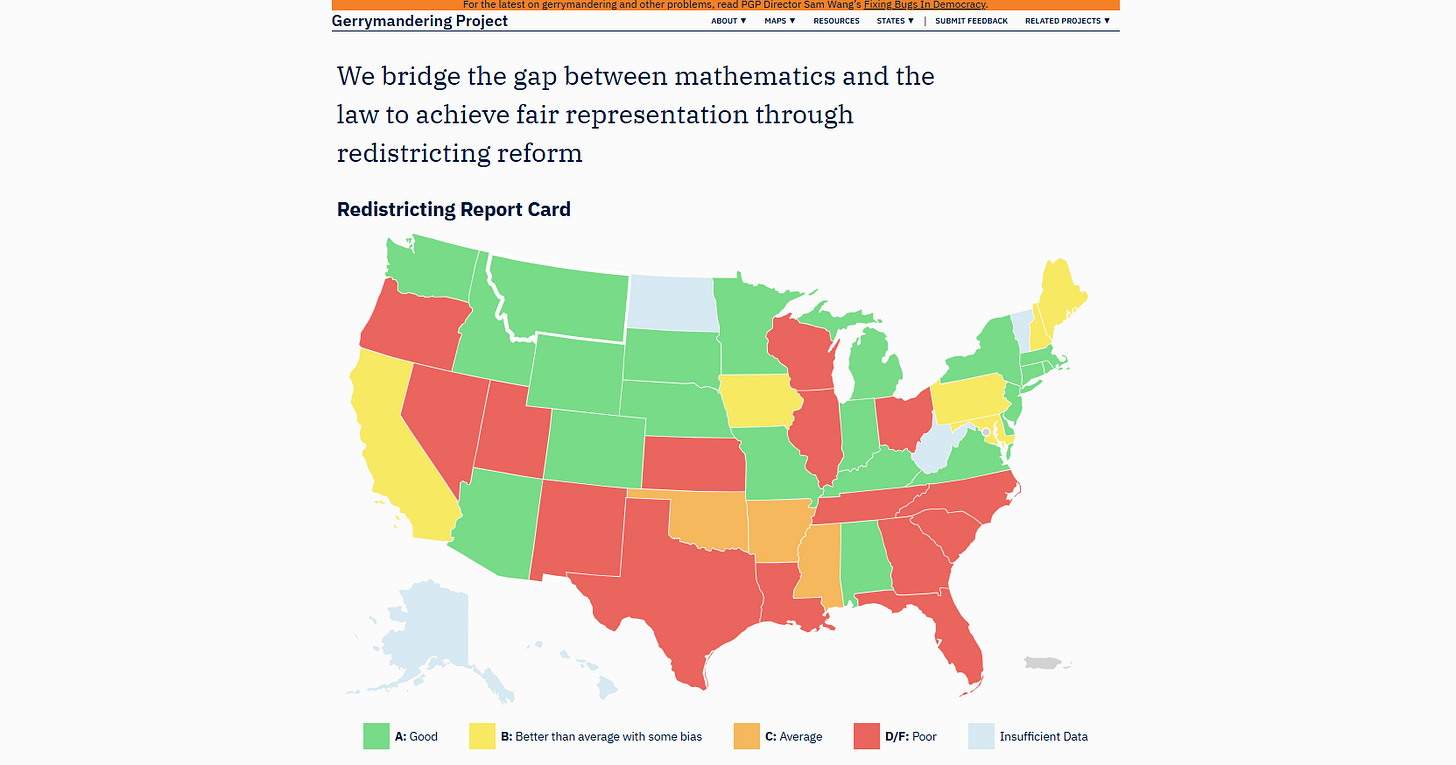 Redistricting plans in 50 states, graded (correctly)