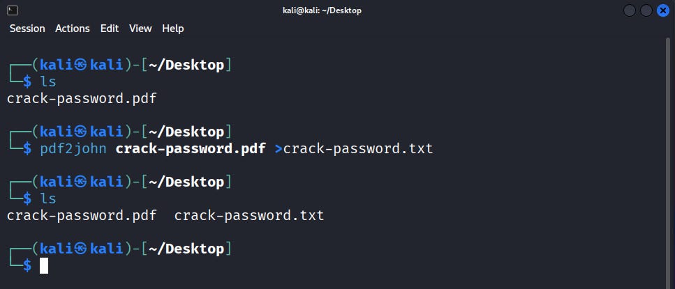 Cracking PDF Passwords with Kali -- A Practical Guide
