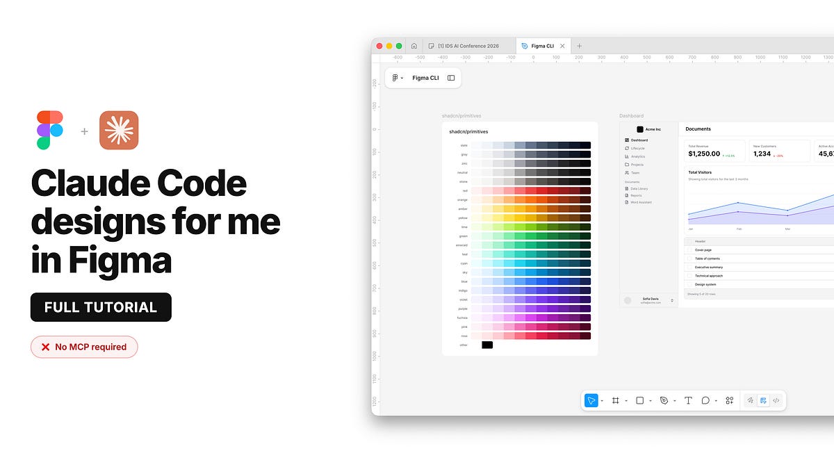 Claude Code designs for me in Figma No MCP needed - Full Tutorial