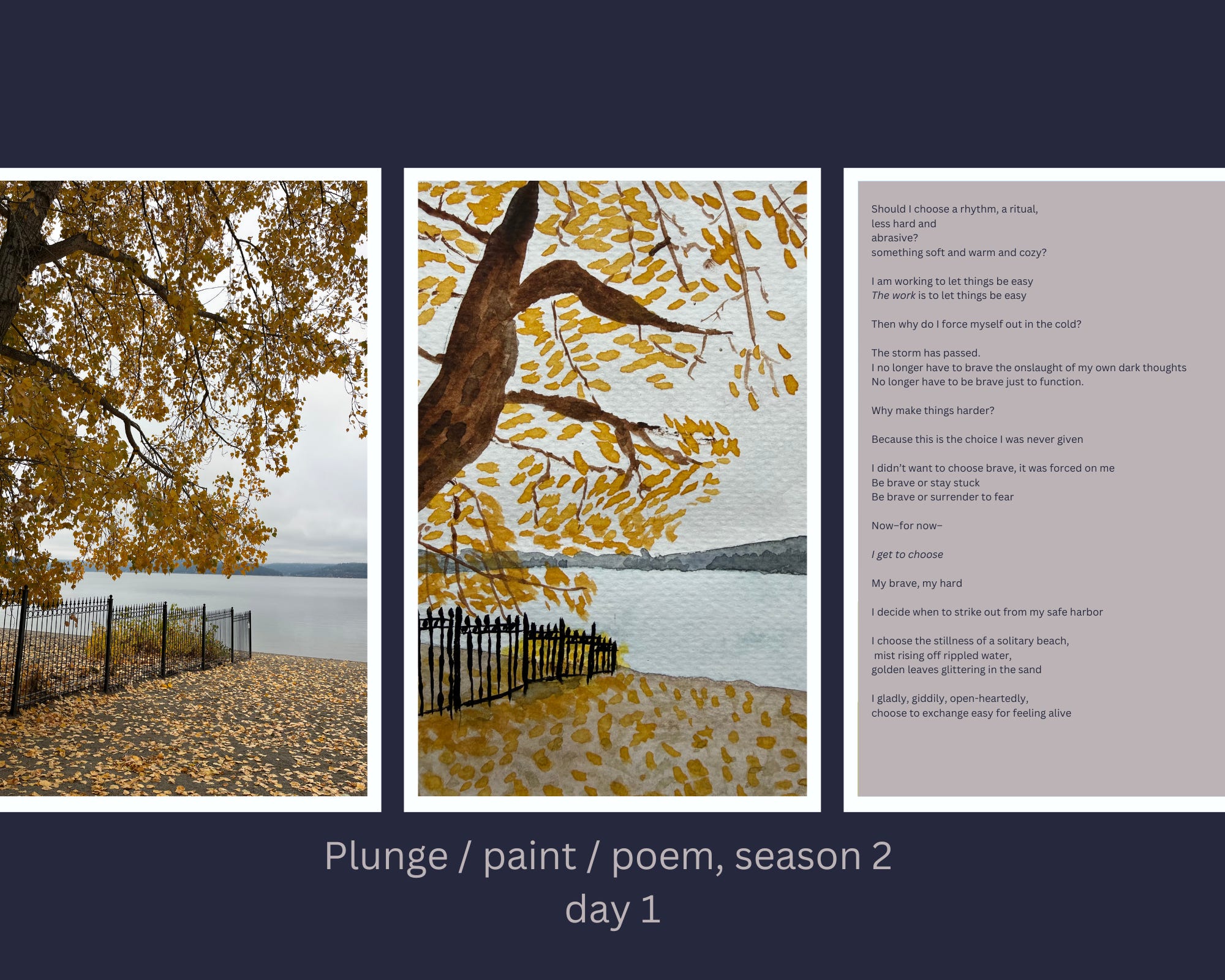 Introducing: Weekly Plunge / Paint / Poem Posts