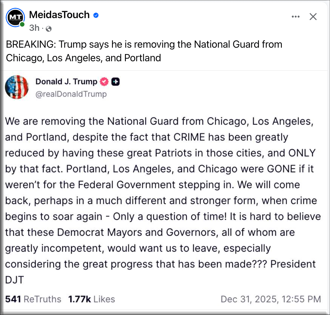 As Project 2025 Fades Into History, The Year 2026 Emerges And Will End ...