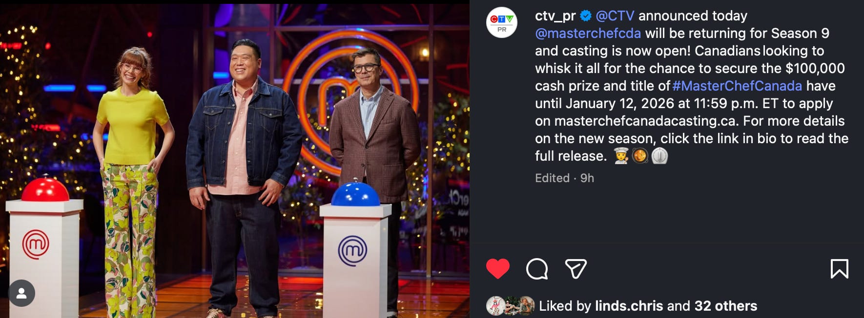 JUST ANNOUNCED: MasterChef Canada S9 Casting NOW!