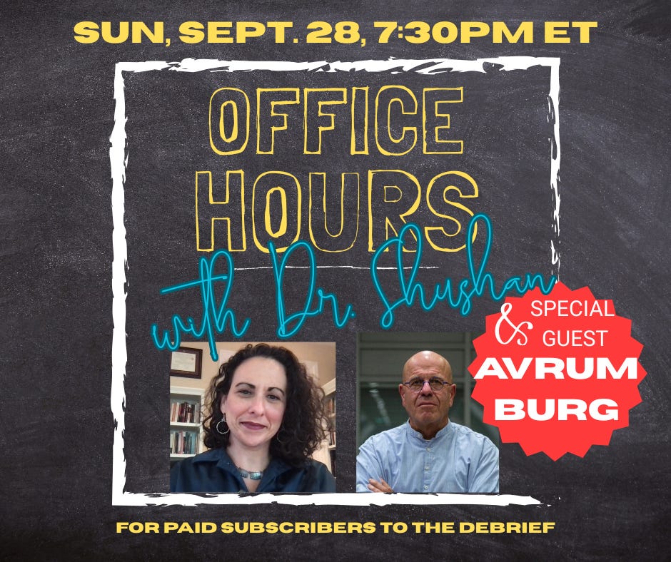 This Week: Rob Malley on "Tomorrow is Yesterday" & Avrum Burg joins ...