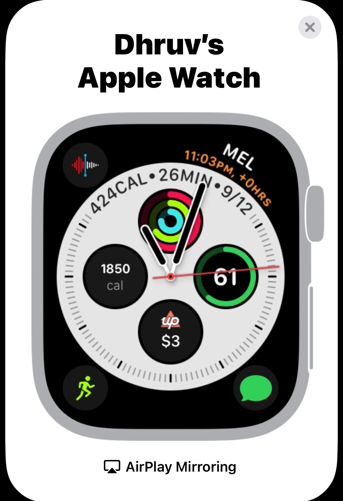 Apple Watch widget setup - by dgore - Incremental